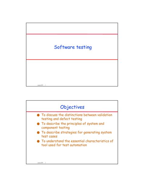 Software Testing Objectives
