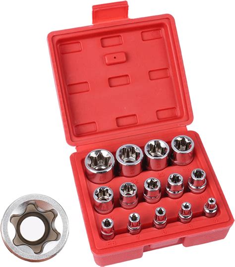 14 Piece E Torx Socket Set Premium Female Torx Socket Set Ultimate Star Socket Set Torque