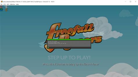 Freefall Racers Issue Xenia Project Game Compatibility GitHub