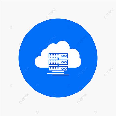 Cloud Storage Computing Data Flow White Glyph Icon In Circle Access Background Backup PNG And