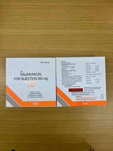 Dalbavancin 500mg At Rs 25000 Pack In Faridabad Id 2854611308997