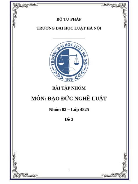 Đạo Đức Nghề Luật Pdf