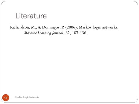 Ppt Markov Logic Networks Powerpoint Presentation Free Download Id
