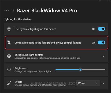 How To Enable Dynamic Lighting In Windows 11