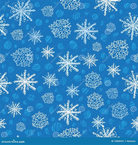 Seamless Snowflake Pattern Stock Illustration Illustration Of Element 12000431