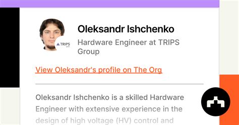 Oleksandr Ishchenko Hardware Engineer At Trips Group The Org