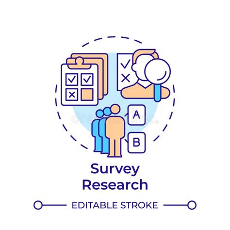 Survey Research Multi Color Concept Icon Stock Vector Illustration Of Modern Research 348067293