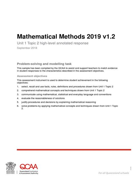 Reference Yr 11 Exemplar Pdf Mathematics Quadratic Equation