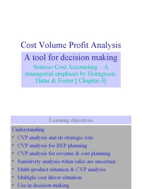 Cvp Analysis Pdf Profit Economics Marketing