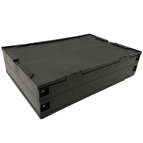 松本産業 折りたたみコンテナ フタ付き 130l ブラック F130bl カードホルダー付き 折りたたみコンテナの松本産業 通販 Yahooショッピング