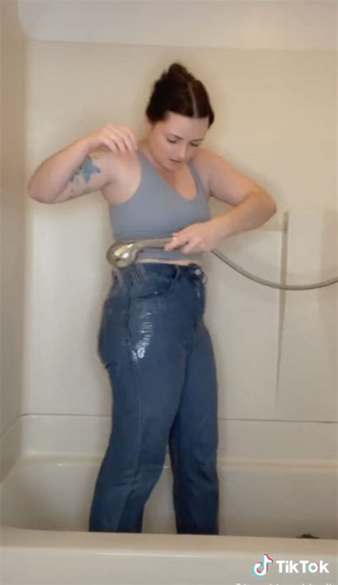 Woman Transforms Jeans 2 Sizes Bigger With Shower Hack New York Post