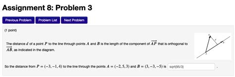 Solved Assignment 8 Problem 3 Previous Problem Problem