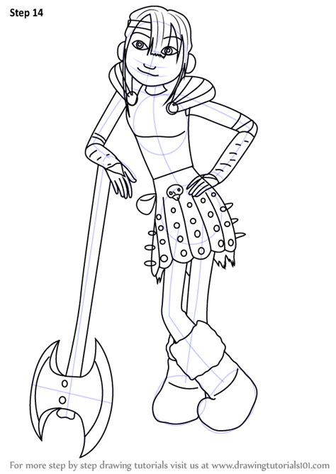 How To Draw Astrid Hofferson From How To Train Your Dragon How To Train Your Dragon Step By