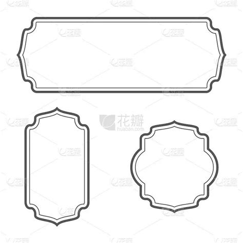 复古框架图标模板向量 花瓣网