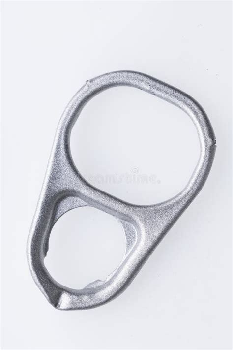 Silver Aluminum Can Pull Tab Closeup Stock Image Image Of Minimal