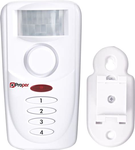 Proper Security Motion Sensing Pir Alarm Keypad Controlled 110db Siren 120deg Detector Bigamart