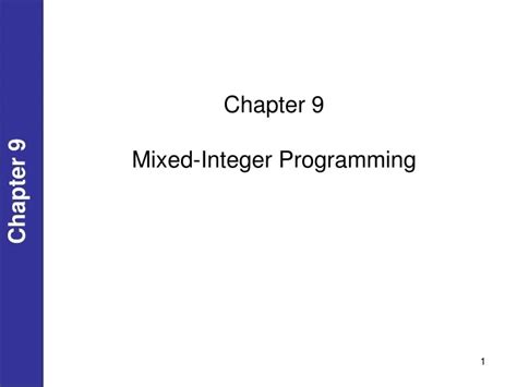 Ppt Mixed Integer Programming For Optimization Problems Powerpoint Presentation Id9436225