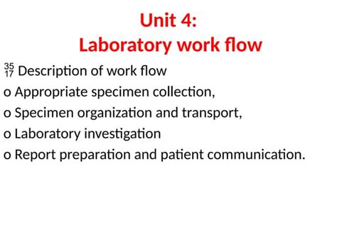Clinical Laboratory Workflow 9pptx