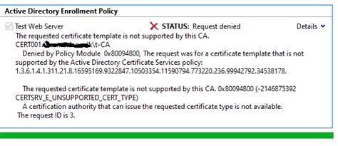 Error Issuing Certificate After Creation Issue Goateepfe Adcstemplate Github