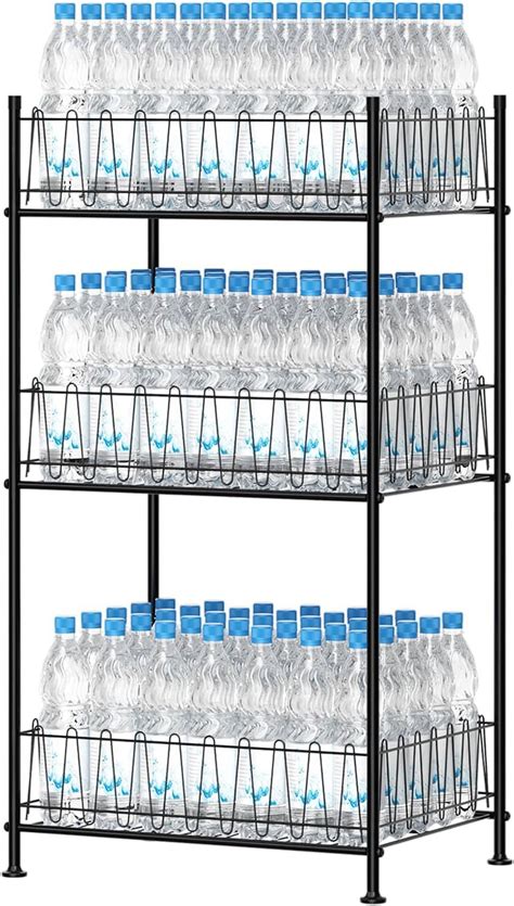 3 Tier Drink Organizer For Pantry Water Bottle Storage Rack