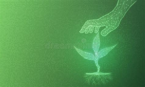 Artificial Intelligence Applied To Farming And Agriculture Conceptual Illustration With Copy