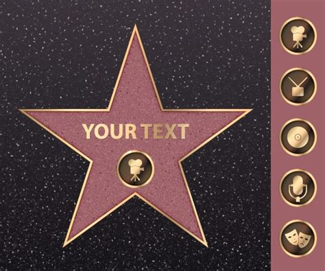 Hollywood Star Symbols Cinema Film Hollywood Star Star Icon