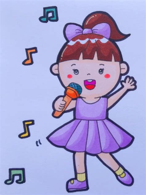 唱歌的女生怎么画简笔画 图文简单（推荐10张） 简笔画图片大全