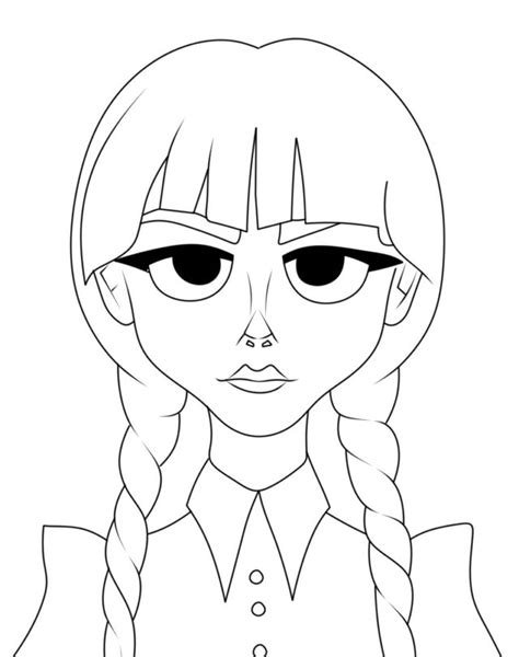 Раскраски венздей распечатать