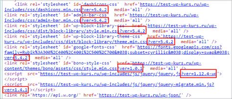 Версия скриптов js и css стилей в wordpress как отключить ver