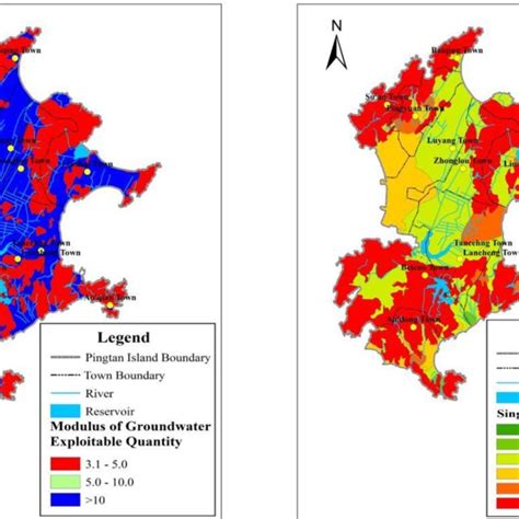 Map Of Exploitable Quantity Modulus Figure 2 Map Of Single Well Water