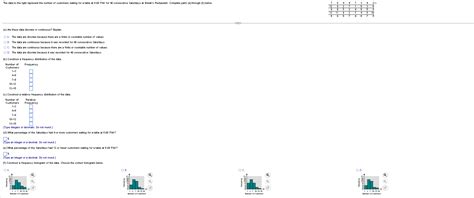 Solved A Are These Data Discrete Or Continuous Explain