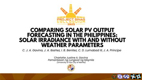 pdf comparing solar pv output forecasting in the philippines solar