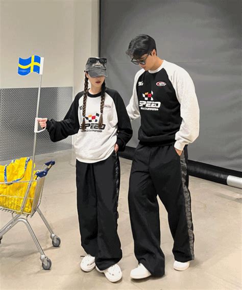 [특가 세트가능] 남녀공용 오버핏 스피드 긴팔 맨투맨 아노락 와이드 배색 팬츠 트레이닝 세트 스트릿 Y2k 가을 블록코어 커플룩 커플 시밀러룩 꾸안꾸 스포티 데일리룩 초특가