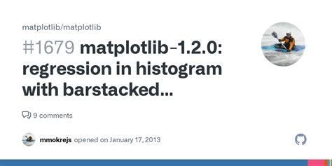Matplotlib 120 Regression In Histogram With Barstacked Drawing · Issue 1679 · Matplotlib