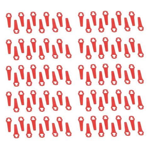 Ejlife 100 Lames En Plastique Pour Tondeuse à Gazon De Type Calebasse