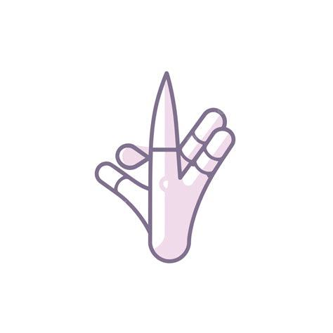 가위로 평평한 손 제스처 벡터 갈고리 발톱 직계 아이콘 평면 아이콘 Png 일러스트 및 벡터 에 대한 무료 다운로드 Pngtree