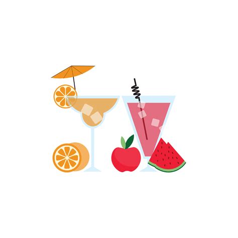 Free Fruit Cocktails Clipart Template To Edit Online