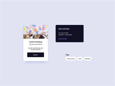 ui design daily event component
