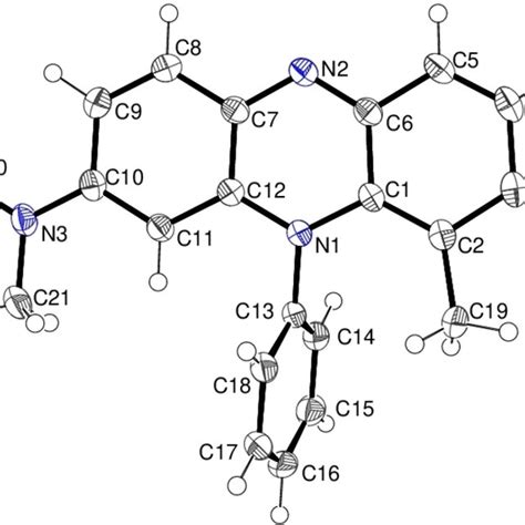 The Molecular Structure Of Compound 25 Showing 50 Displacement