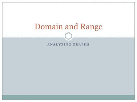 Math Presentation On Domain And Range Ppt