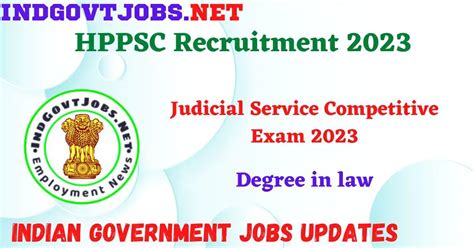 HPPSC Recruitment Judicial Service Competitive Exam Apply Online Best Indian