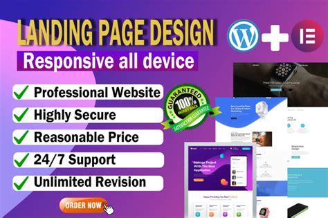 do modern landing page design web design elementor landing by md