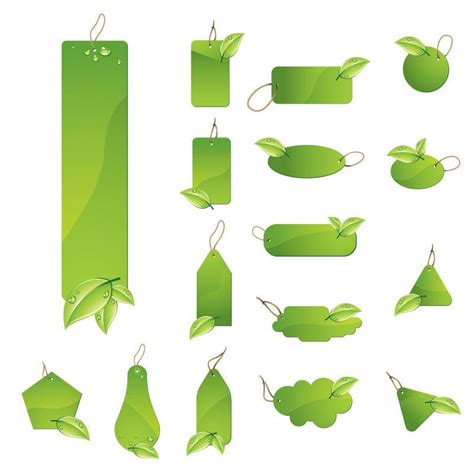 Free Vector Leaf Labels Vector Download