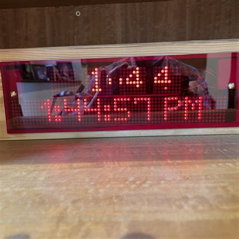 Scrolling Chiming Led Clock With Internet Updates