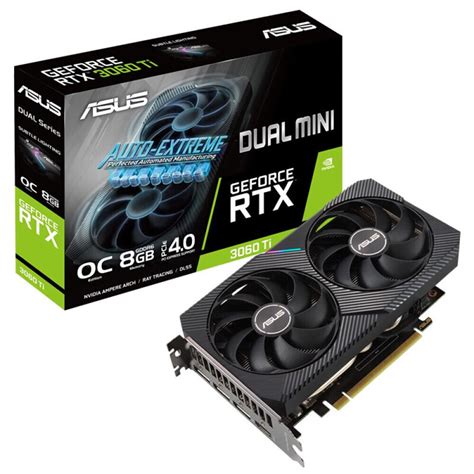 Видеокарта Asus DUAL RTX 3060 Ti 8GB MINI V2 Snow Leopard с двумя ...