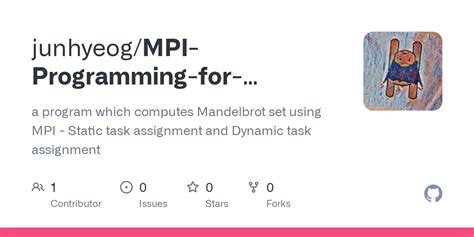 github junhyeog mpi programming for mandelbrot set a program which