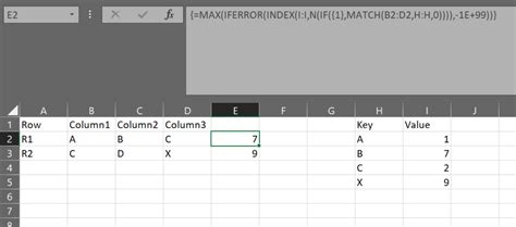 How To Find The Maximum Of Lookup Values In Excel Stack Overflow