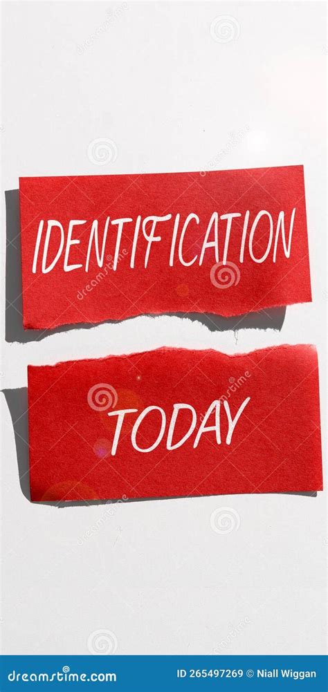 Sign Displaying Identification Internet Concept An Action Or Procedure To Identify Someone Or