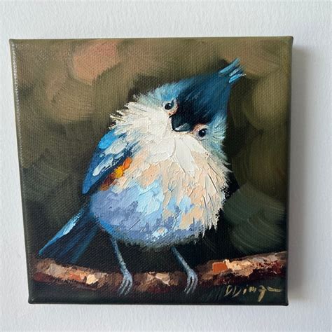 Original Birds Oil Paintings By Daiga Dimza Bright Colorful Abstract