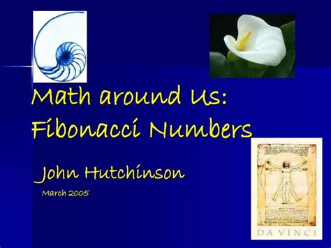 Ppt Math Around Us Fibonacci Numbers Powerpoint Presentation Free